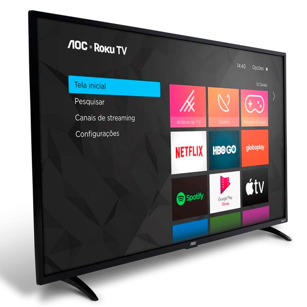 Smart TV AOC Roku TV LED Full HD 43” S5195 com Wifi Integrado Roku ...