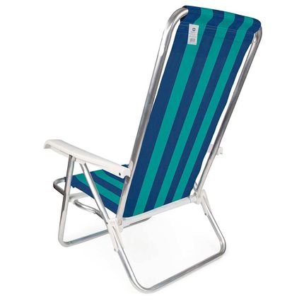 Cadeira de Praia Reclinável MOR 4 Posições Alumínio - Moveis Linhares