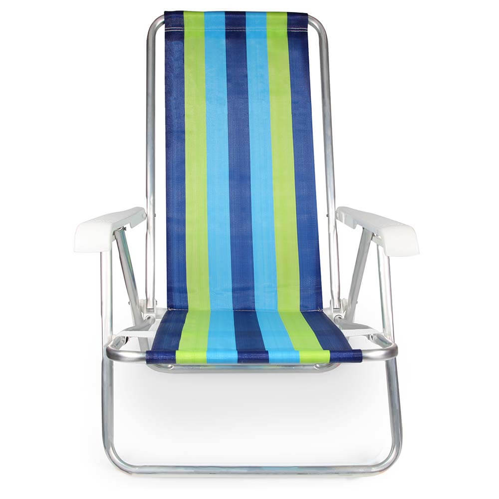 Cadeira de Praia Reclinável MOR 4 Posições Alumínio - Moveis Linhares