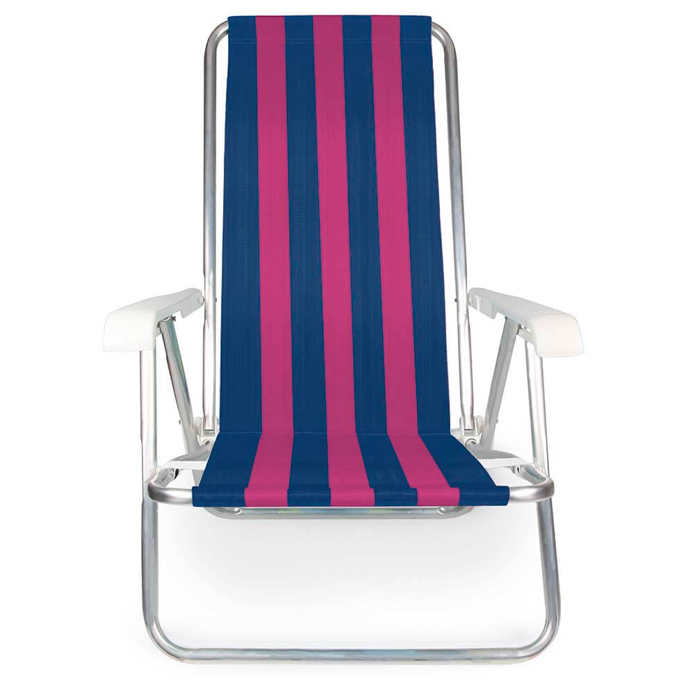 Cadeira de Praia Reclinável MOR 4 Posições Alumínio - Moveis Linhares