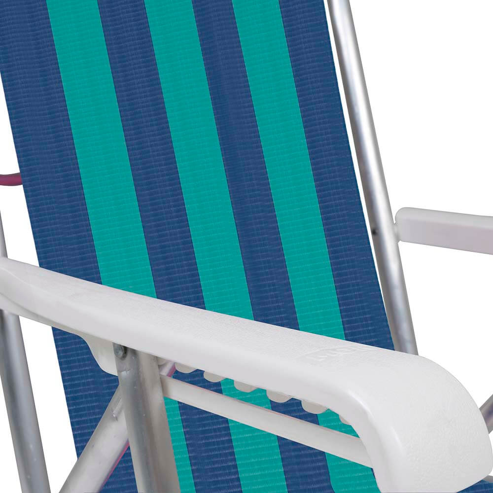 Cadeira de Praia MOR Reclinável 8 Posições de Alumínio - Sortida ...