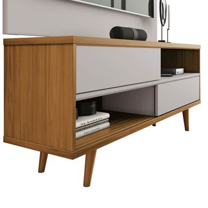 Painel NT1185 Bancada NT1180 para TV ate 50 polegadas Off White Freijo ...