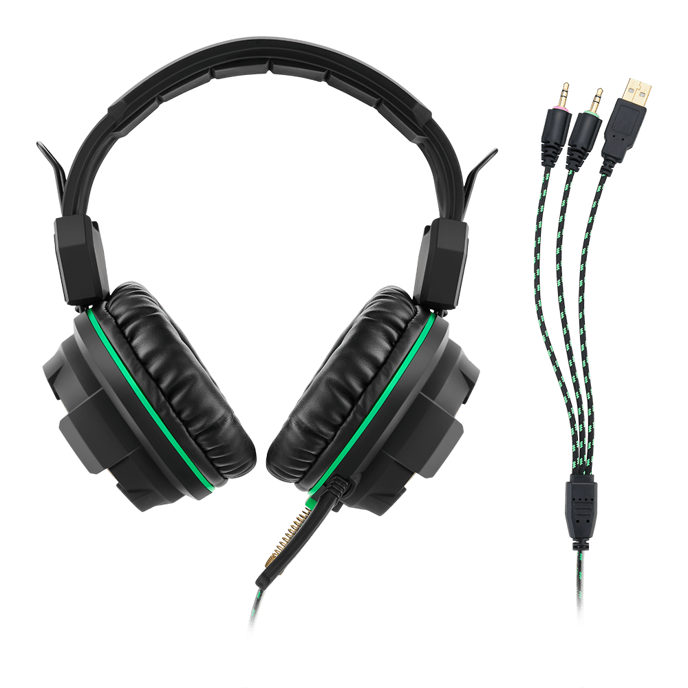 Headset Gamer Warrior Magne P2+USB Com LED Verde - PH143 - Moveis Linhares
