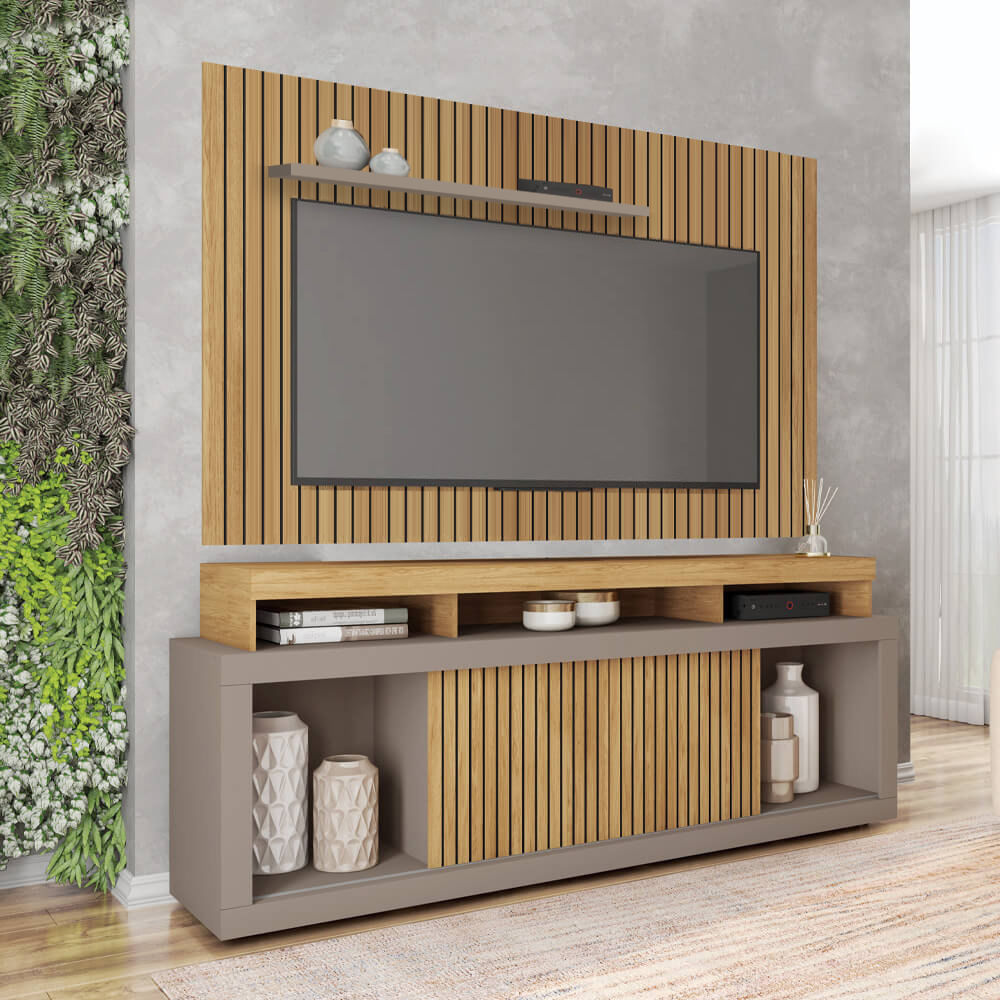 Painel e Rack Caemmun Aegon para TV ate 75 polegadas Buriti Fendi ...