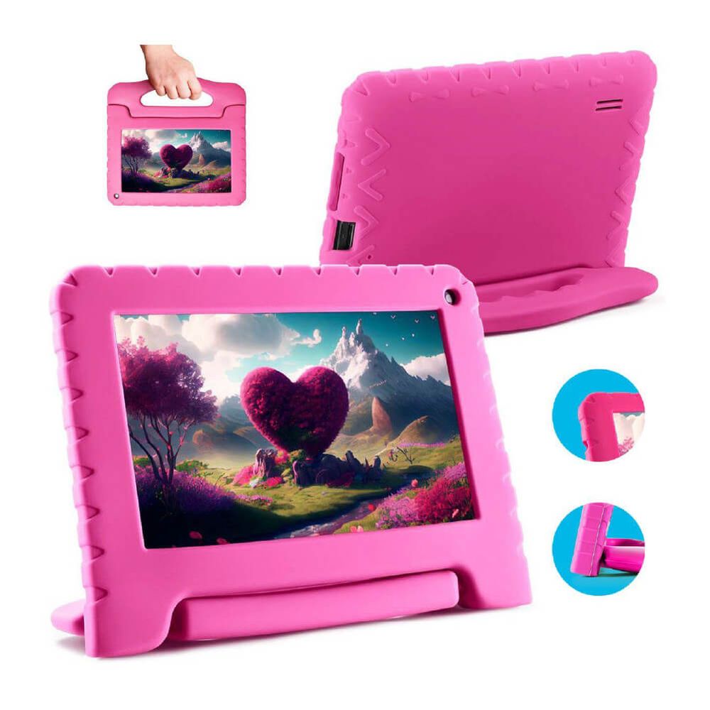 Tablet Kid Pad Multi NB411 4GB RAM + 64GB com Controle Parental- Rosa ...