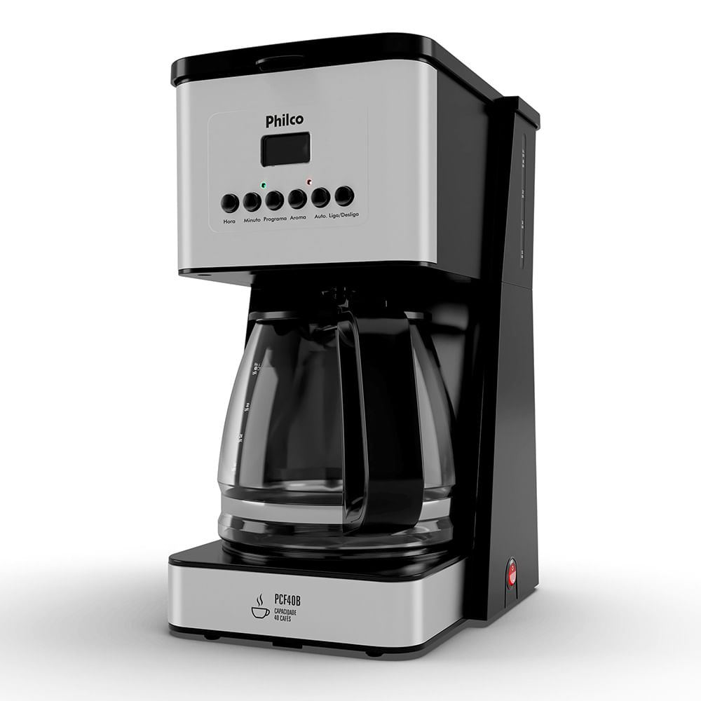 Cafeteira Elétrica Philco PC40B 40 Xícaras Preta - Moveis Linhares